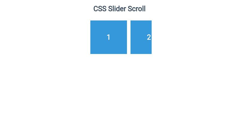 CSS Slide Scroll