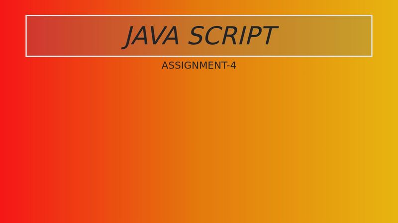 JS-Assignment-4