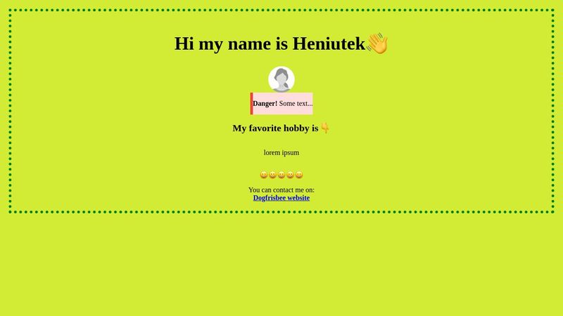 About me – Template