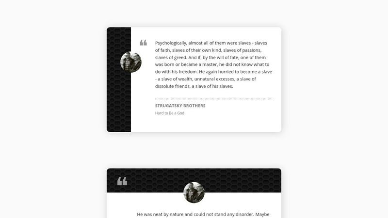 #05, 06, 07 Blockquotes/Testimonials, Quote Blocks [HTML + CSS]