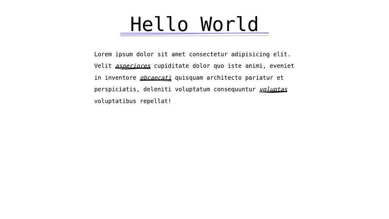 Extra.CSS Example -- Super Underline