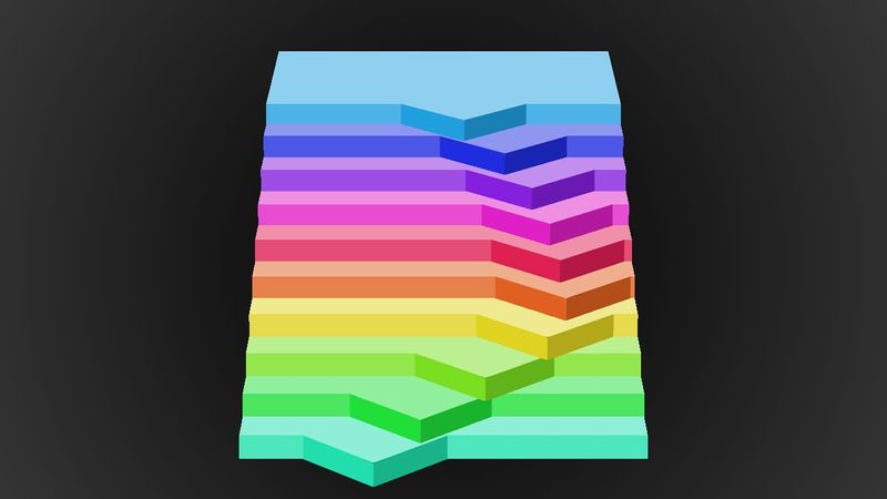 Cuboid Wave Stairs - CSS