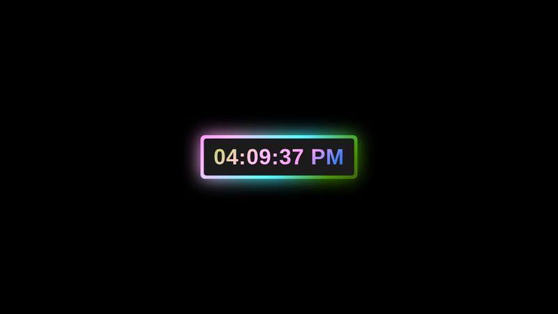 Digital live clock using html/css