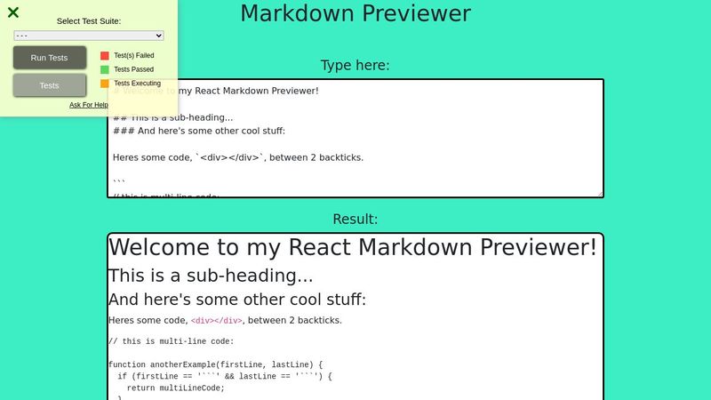 Markdown Previewer