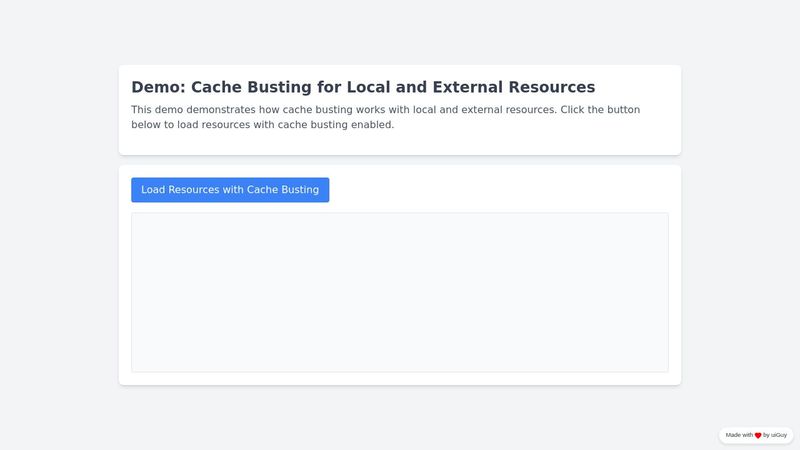 Demo: Cache Busting for Local and External Resources using ResourceLoader.js