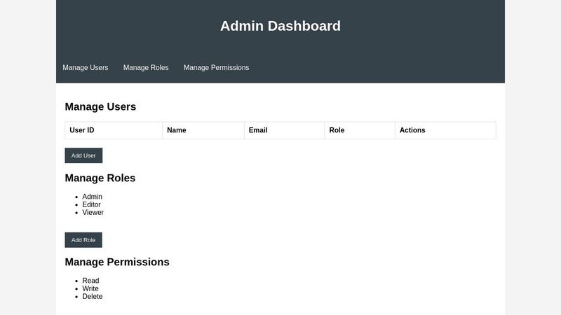 Admin Dashboard