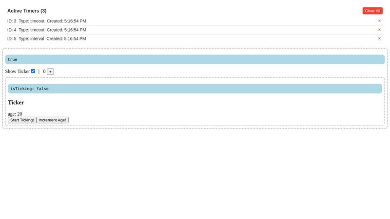 REACT - useEffect Timers - [ DEMO - Simplified ]