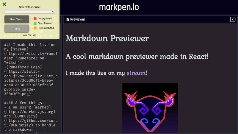FCC - Front End Libraries - Markdown Previewer