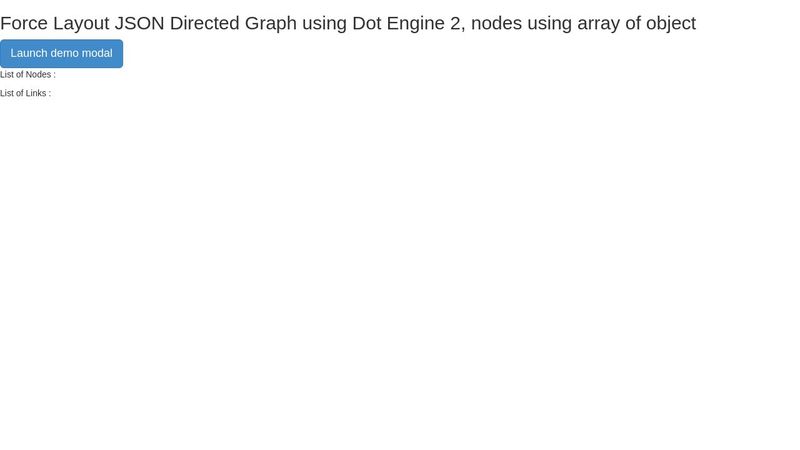 Force Layout JSON Directed Graph using Dot Engine 2, nodes using array ...