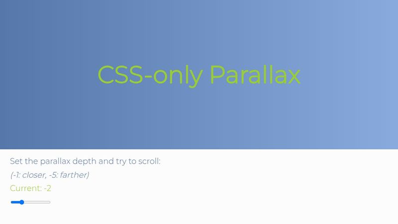 CSS-only Parallax