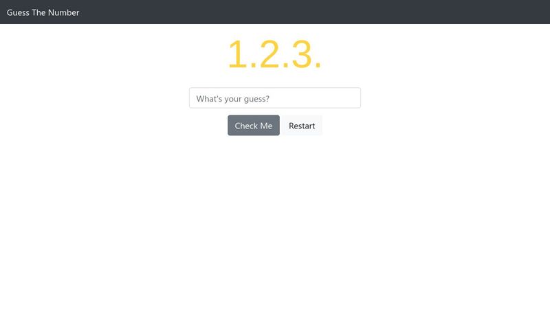 Guess The Number game Vanilla js