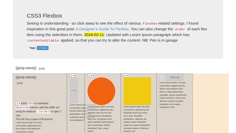 CSS3 Flexbox