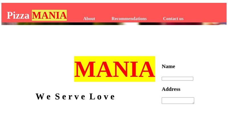 Welcome Page for Restaurant [HTML&CSS]