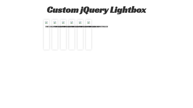 jQuery Lightbox Custom