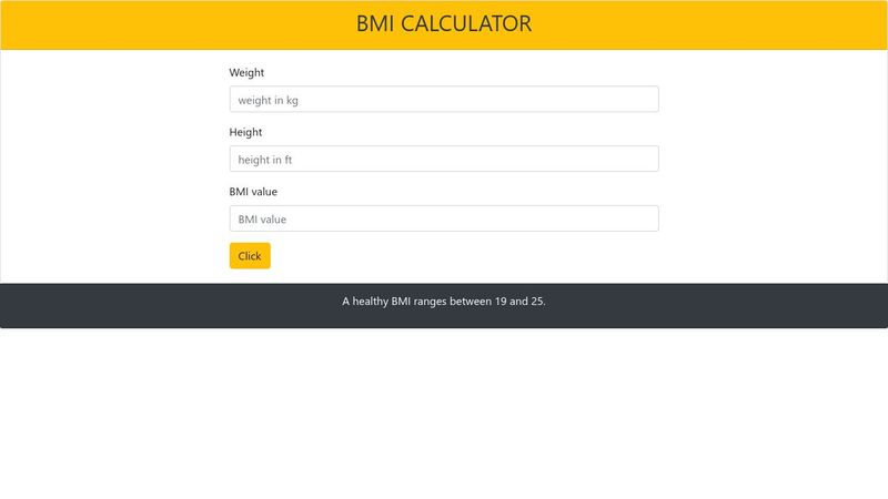 BMI Calculator in JavaScript HTML and CSS | Body Mass Index