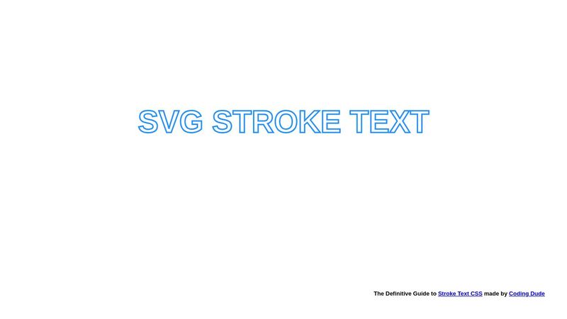 SVG Text Outline