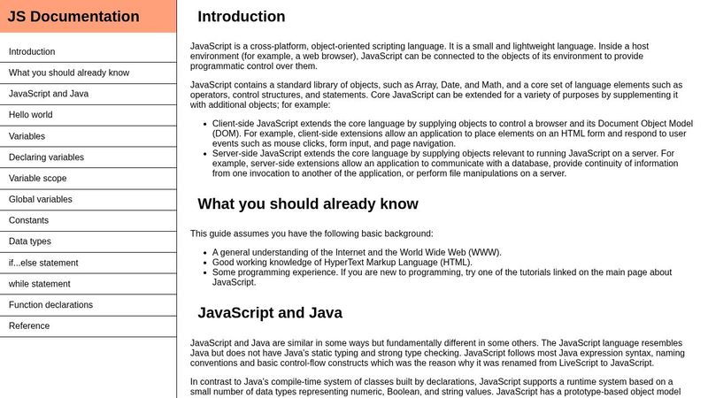 JS Documentation