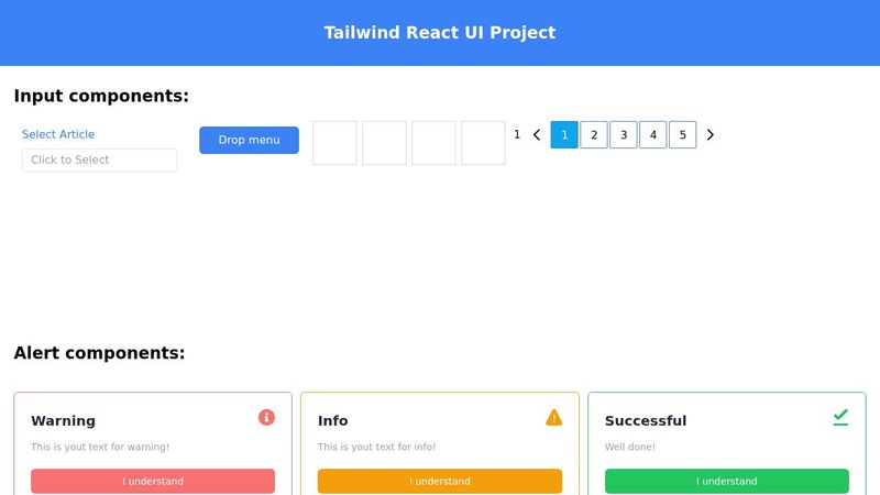 Tailwind React UI Components