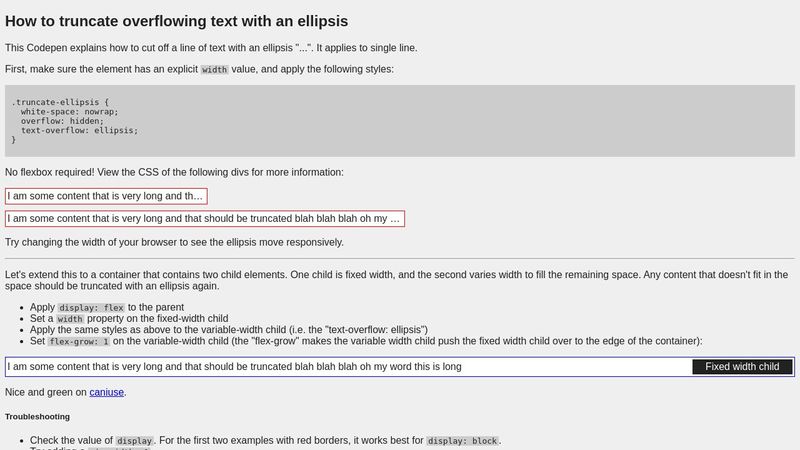 Truncate text with ellipsis
