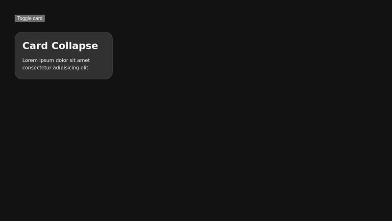 Pure CSS collapse animation with CSS grid-template-rows