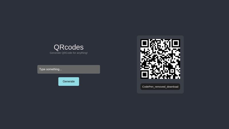 QR Code Generator using qrcode.js