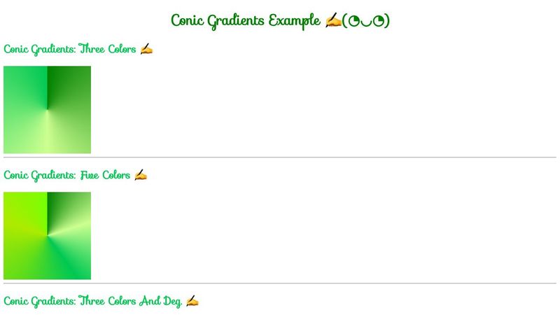 Conic Gradients Example ️( )