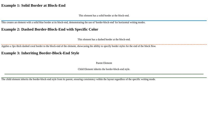 CSS 'border-block-end' Property