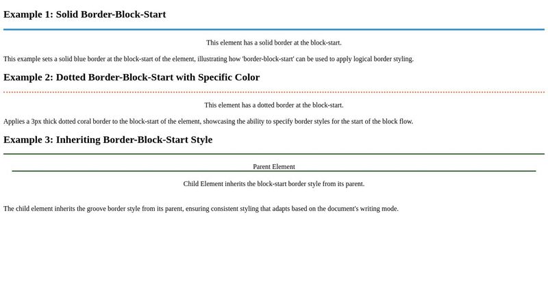 CSS 'border-block-start' Property