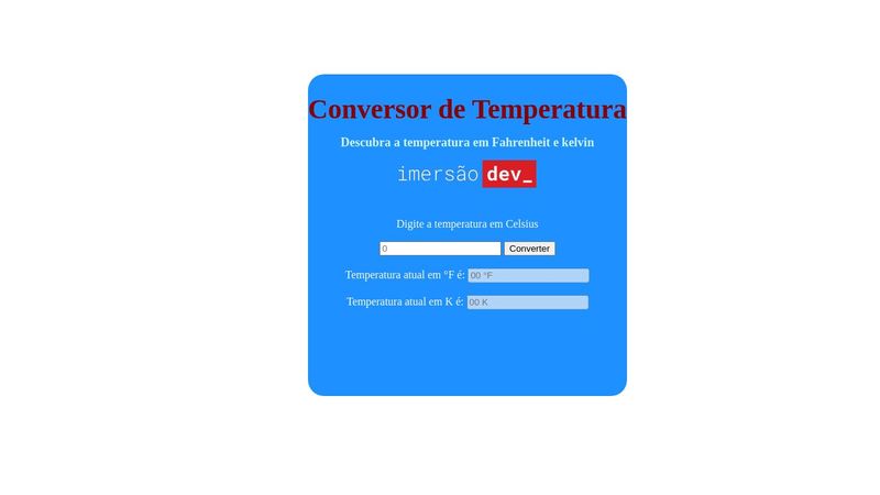 Conversor de temperaturas - Projeto