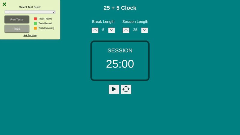 25 + 5 Clock | freeCodeCamp