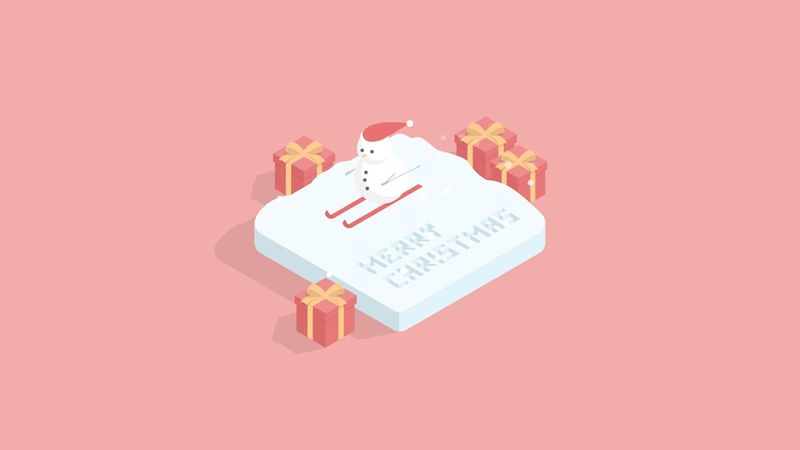 Merry Christmas snow - CSS Art