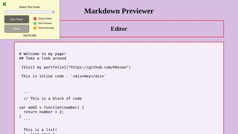 Markdown Previewer