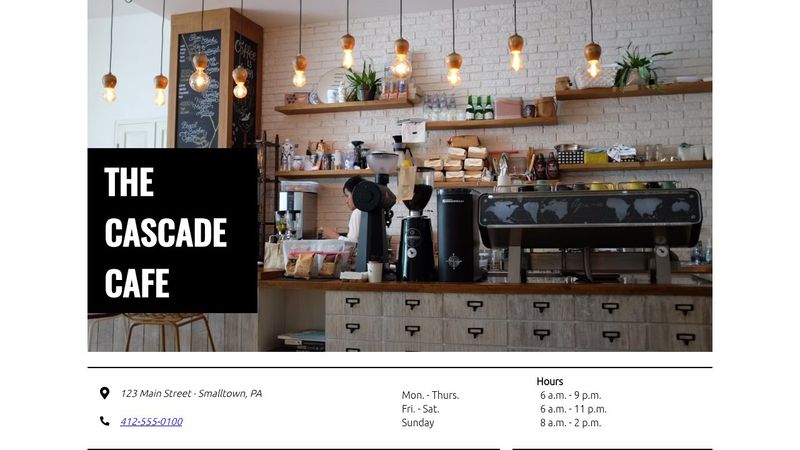 Codepen Challenge: Cafe Menu