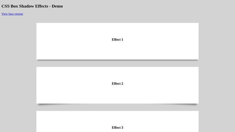 CSS Class - Box shadows effects