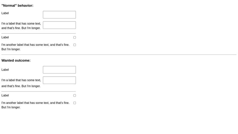 label + input alignment