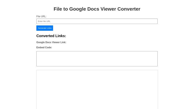 File to Google Docs Viewer Converter