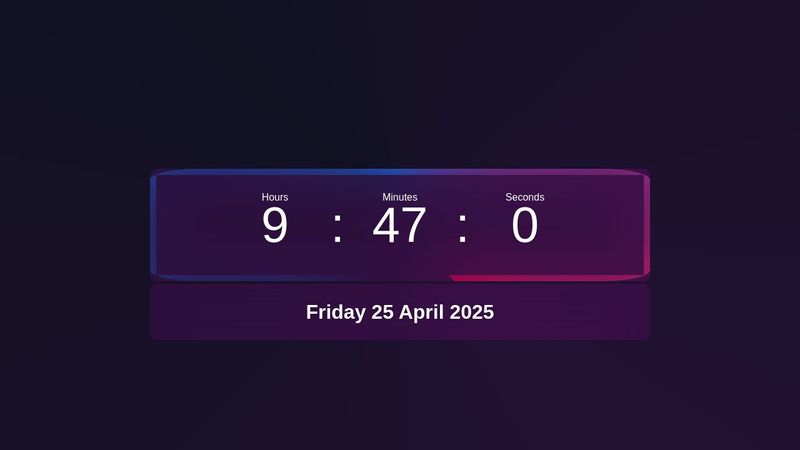 Digital Clock (HTML, CSS, JS)