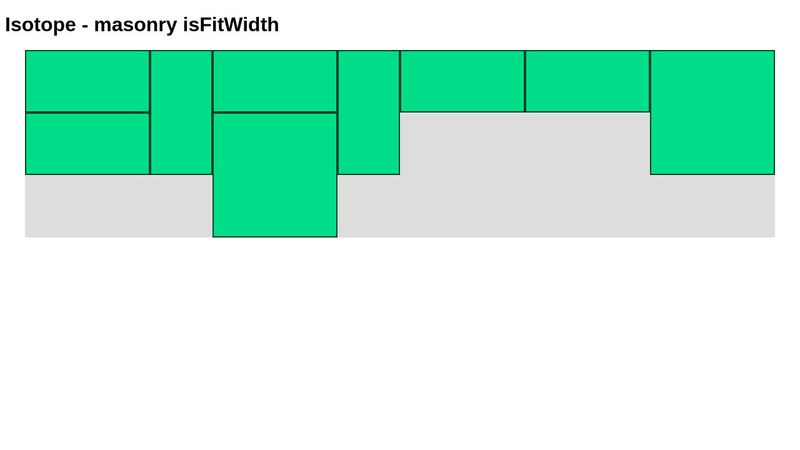 Isotope - masonry isFitWidth