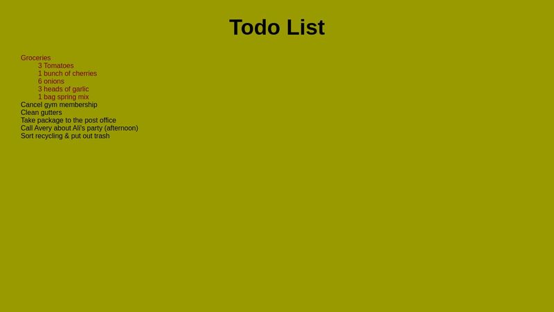 todo list codepen challenge