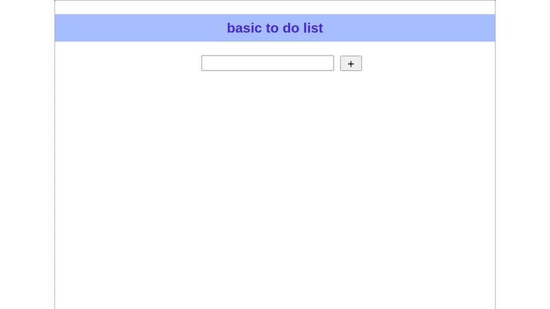 javascript to do list