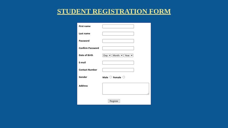 REGISTRATION FORM