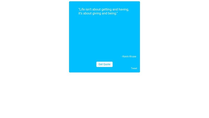 Codepen Random Quote Machine