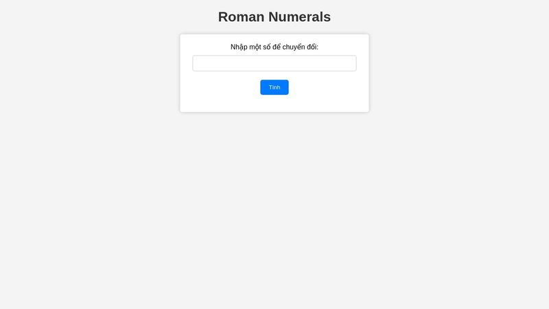 Roman Numerals JS