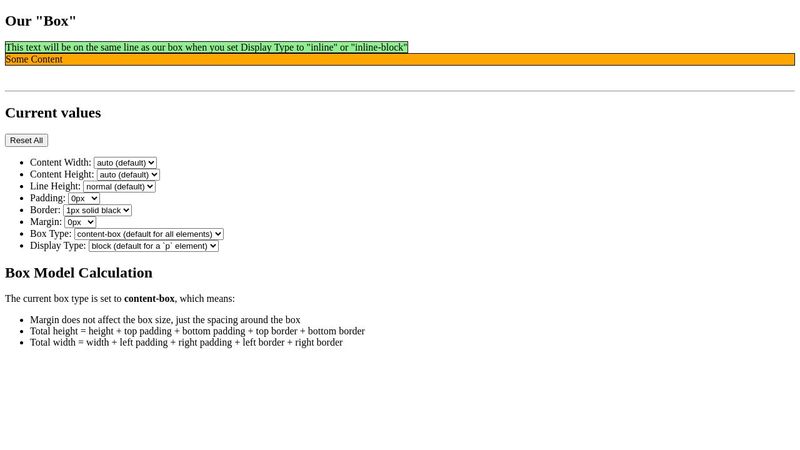 Building the Box Model
