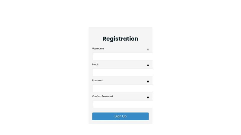 Registration form