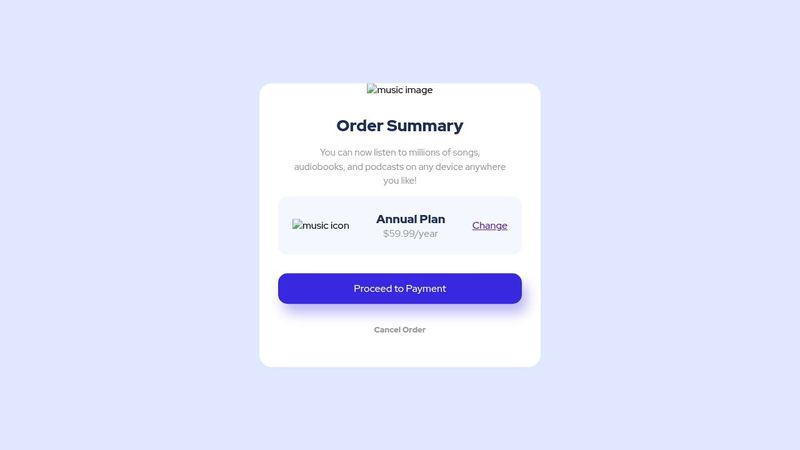 Order Summary Component
