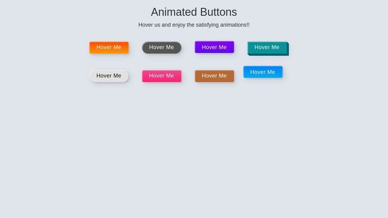 Pure Css Animated buttons