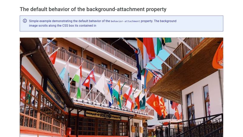 Learn CSS - The default behavior of the background-attachment property