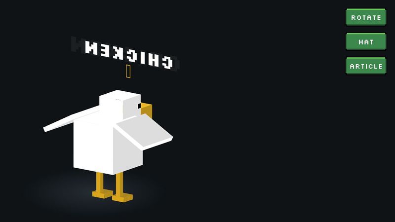 CSS Only Minecraft Chicken