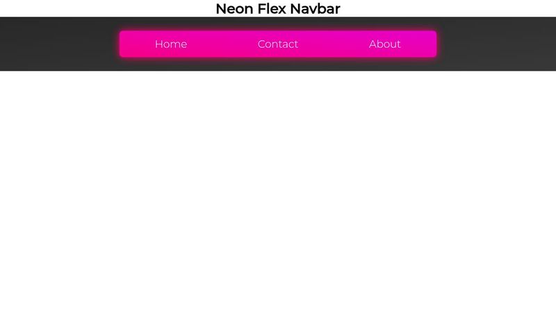 Neon Navbar - Flex